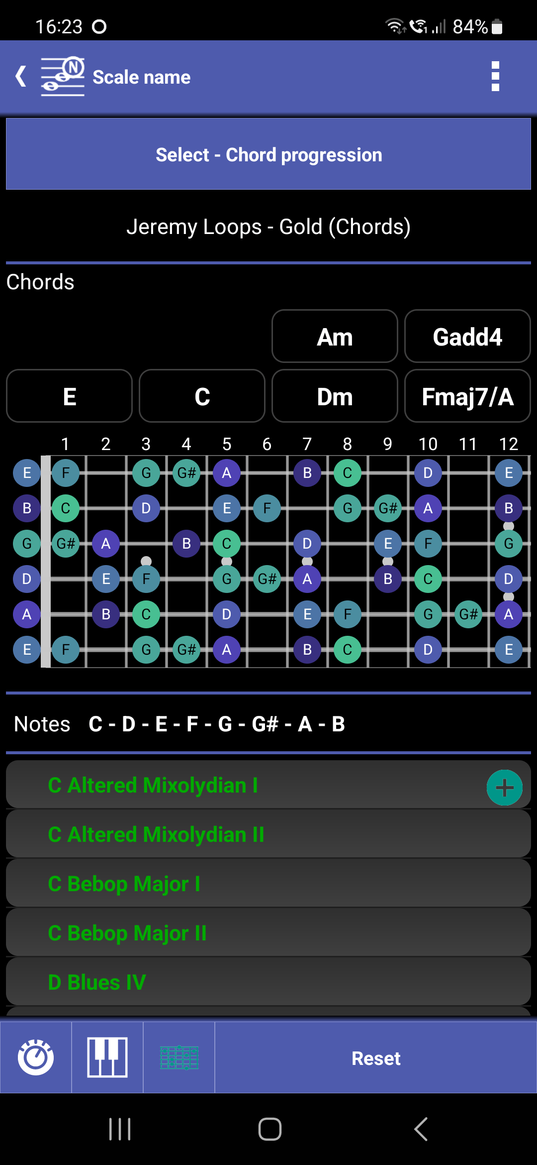 Scale name – smartChord – musicians best friend