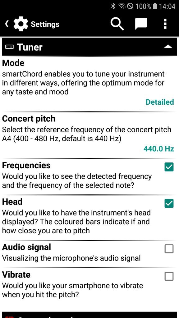 Tuner Overview – smartChord – musicians best friend