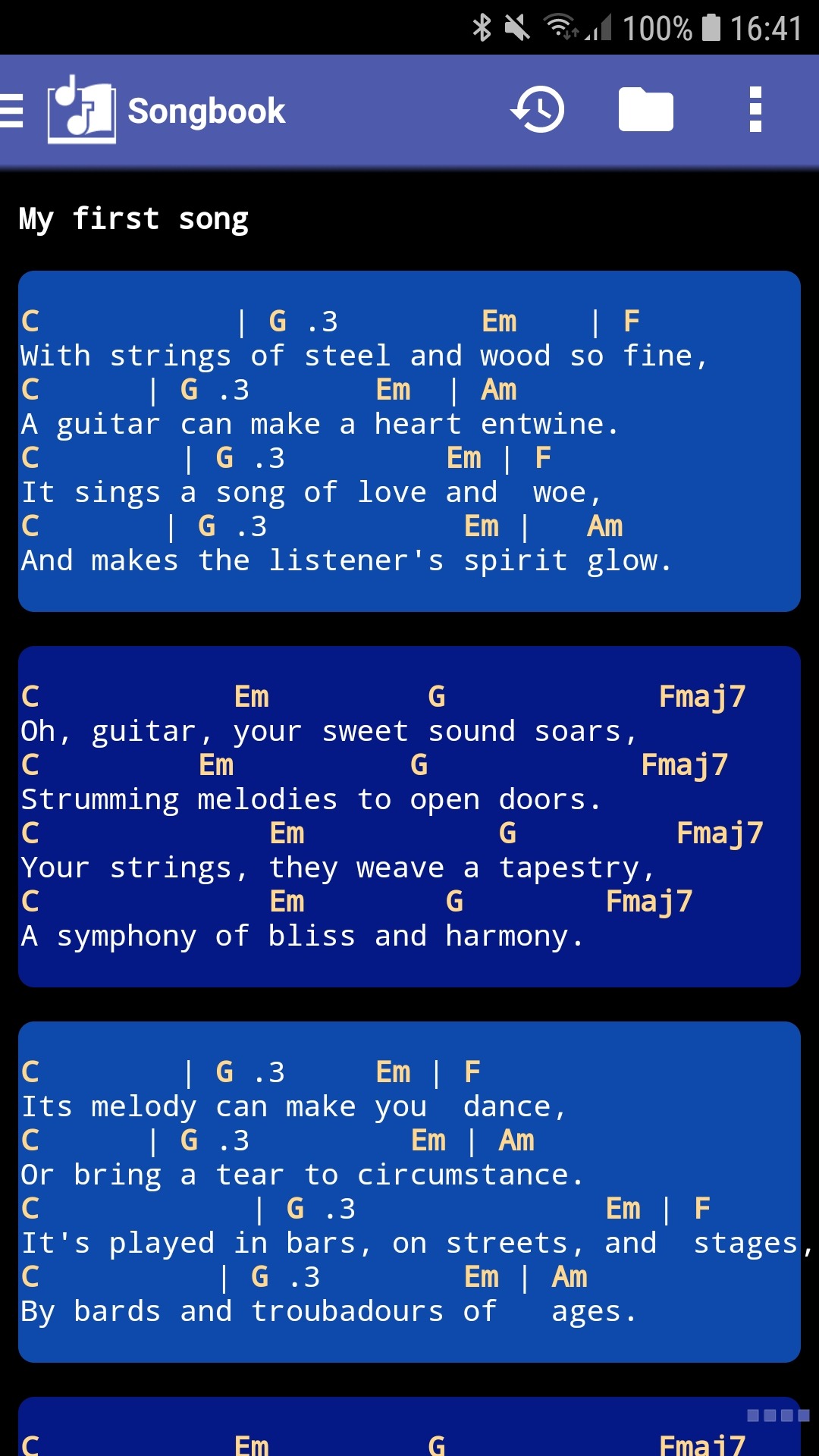 Perform your song – smartChord – musicians best friend